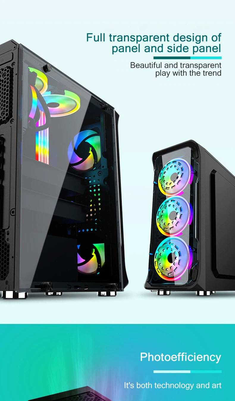 Factory Oem Custom Design Gaming Pc Case Atx Case Usb3.0 Tempered Glass ...