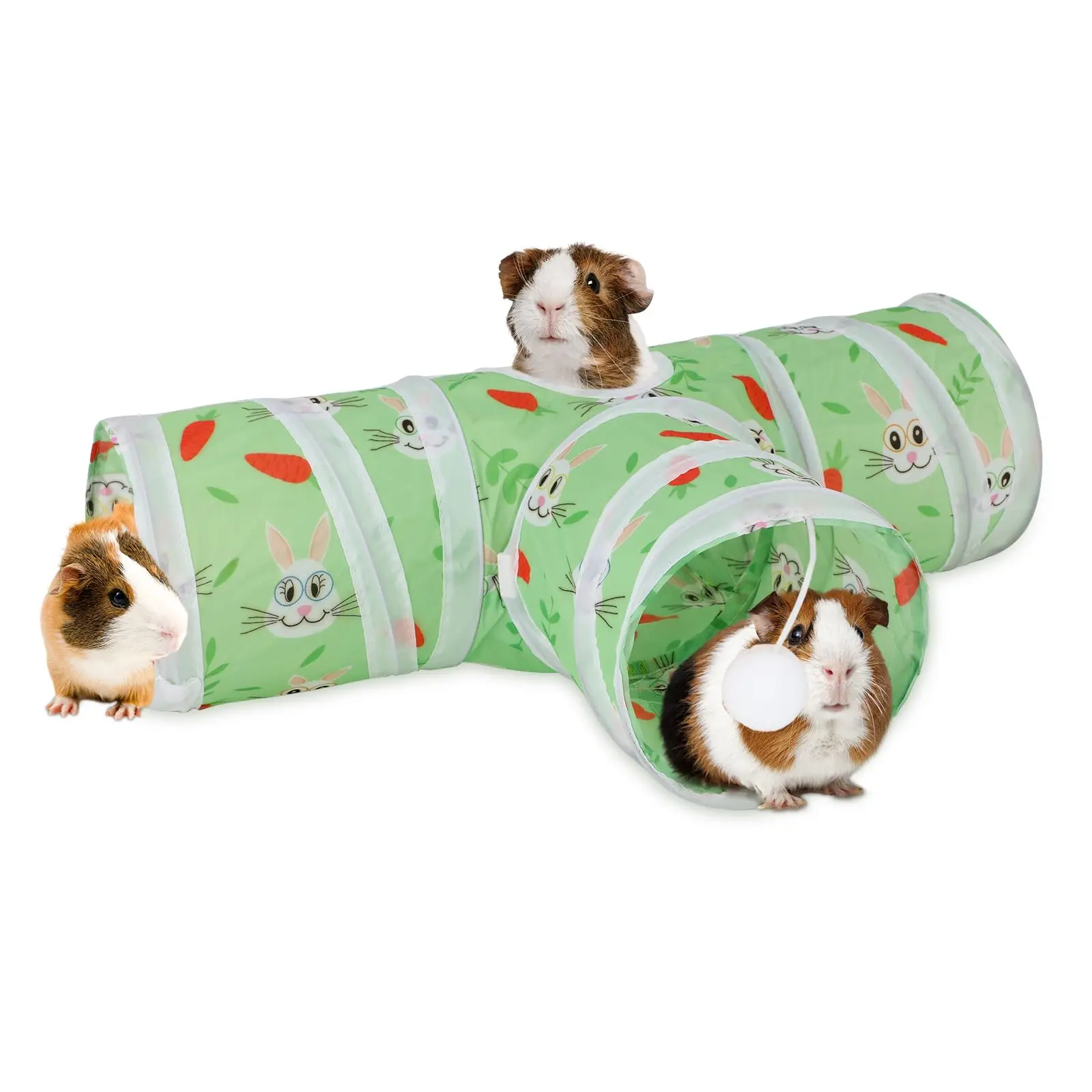 Guinea Pig Tunnel 3 Way Collapsible Small Pet Tunnels And Tubes With ...