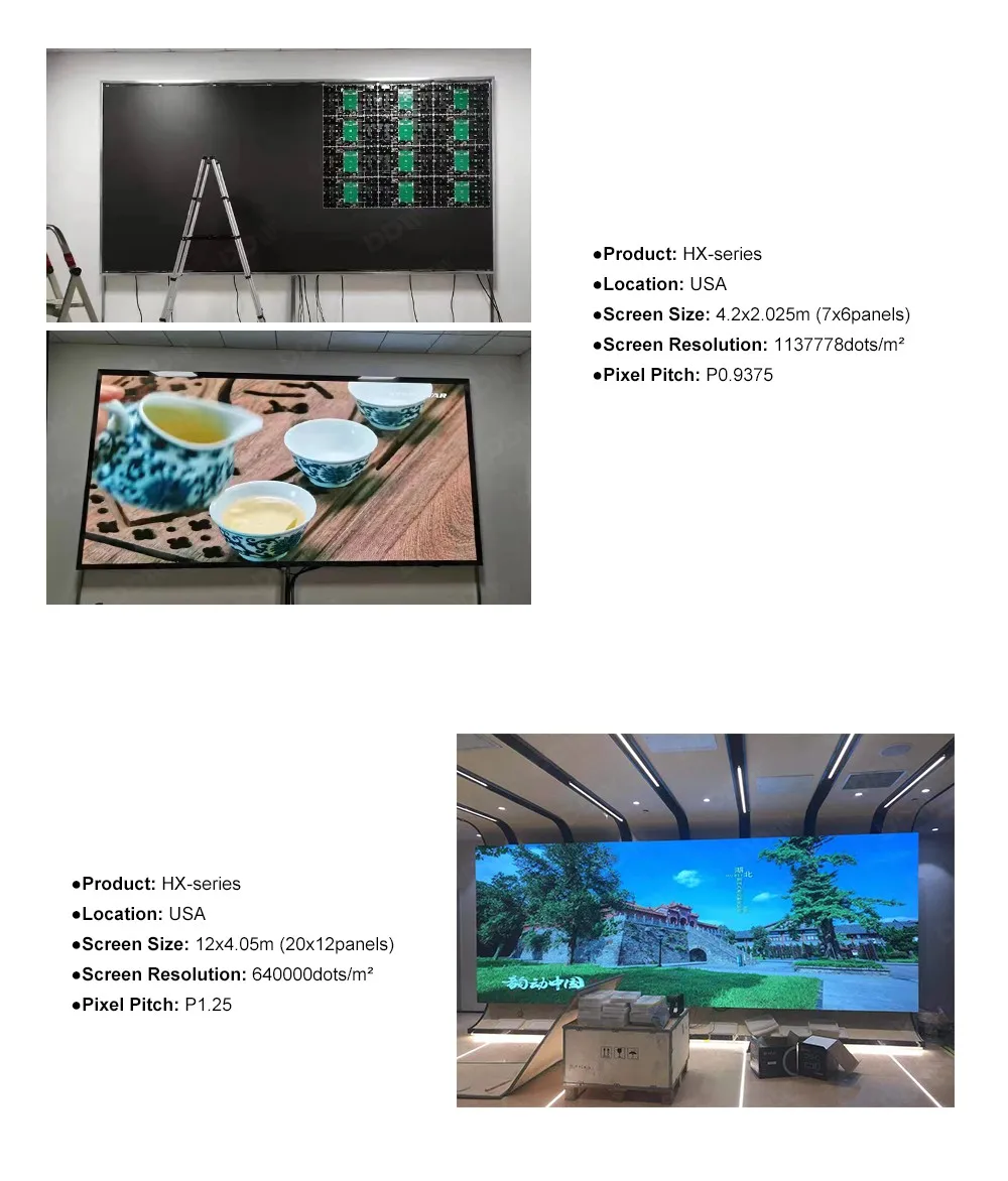 High Quality Ultra Thin High Definition Indoor Led Screen P0.7 P0.9 P1.25 P1.56 P1.875 4k Led ...