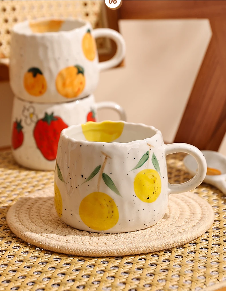 Handmade Strawberry Ceramic Mugs - Perfect for Gifts