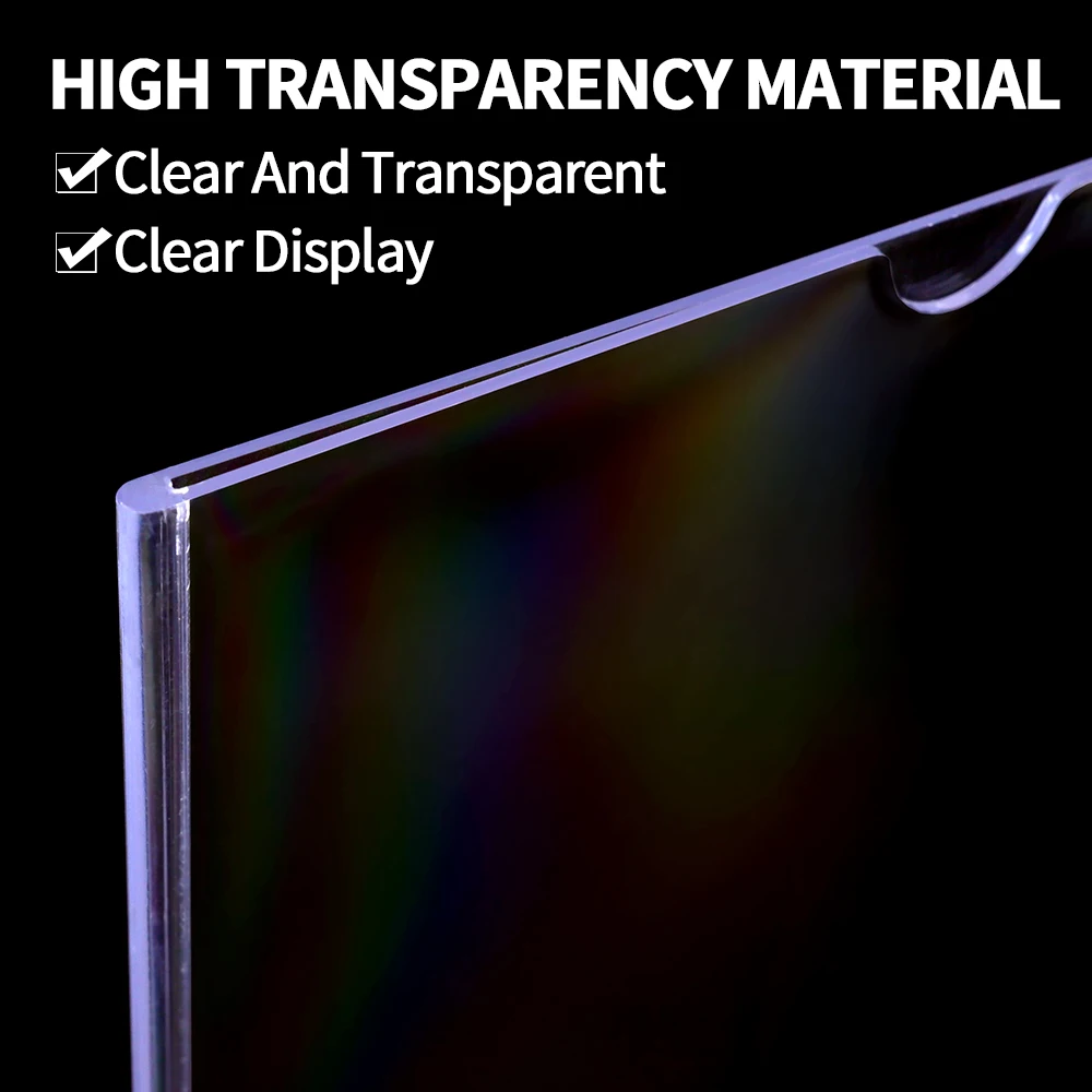 Customize A8 Acrylic Sign Holder - Transparent Display Stand