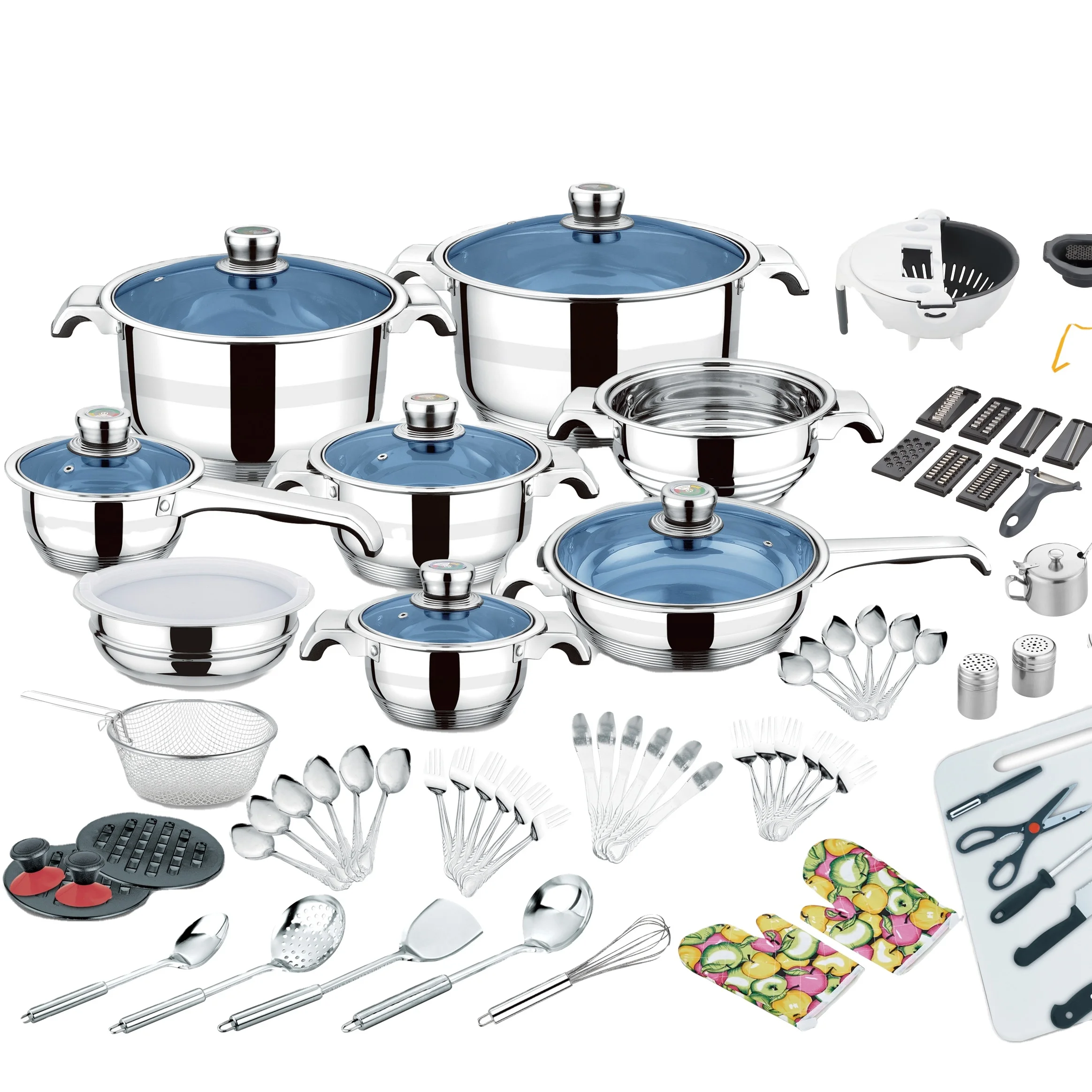 FUNITE 100pcs stainless steel cooking pot cookware set| Alibaba.com