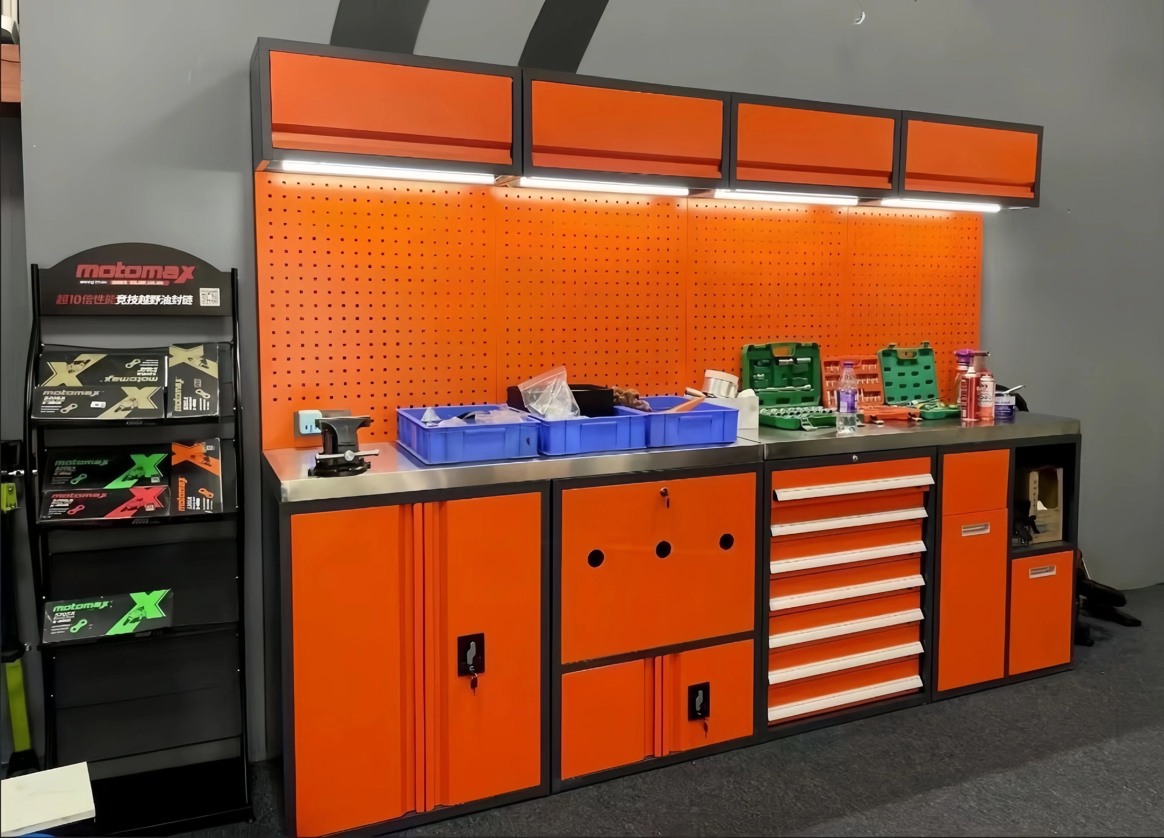 Customizable Heavy-Duty Modular Steel Garage Workstation Workbench ...