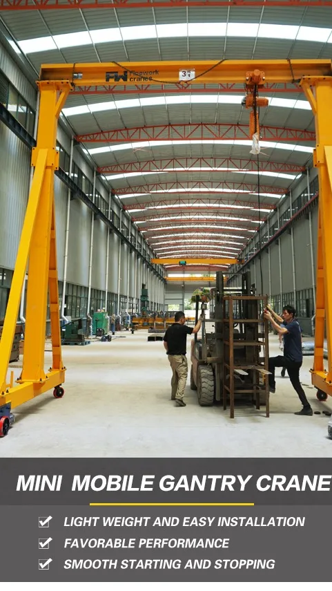 Indoor Portable Gantry Crane Mini Gantry Crane 5 Ton 10 Ton - Buy Mini ...