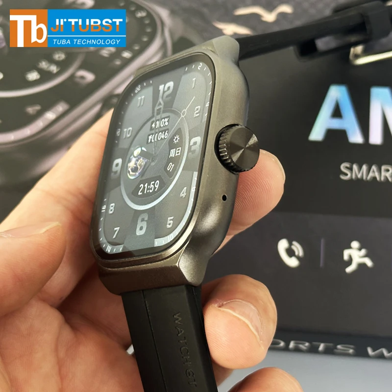 AM9 Smartwatch 2024 - Advanced Fitness Tracker & Heart Rate Monitor