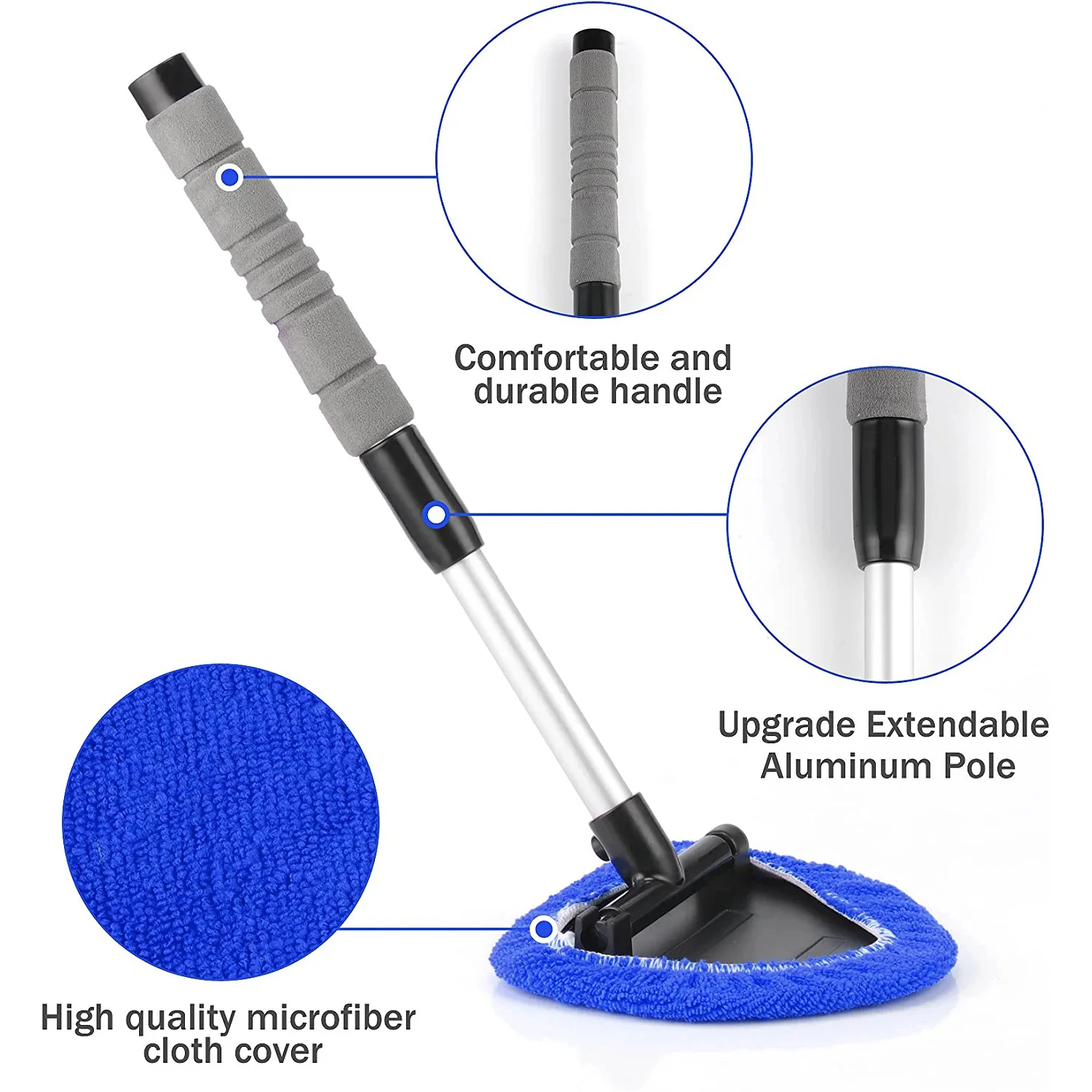 Window Windshield Cleaning Tool Car Window Cleaner With Extendable Long ...