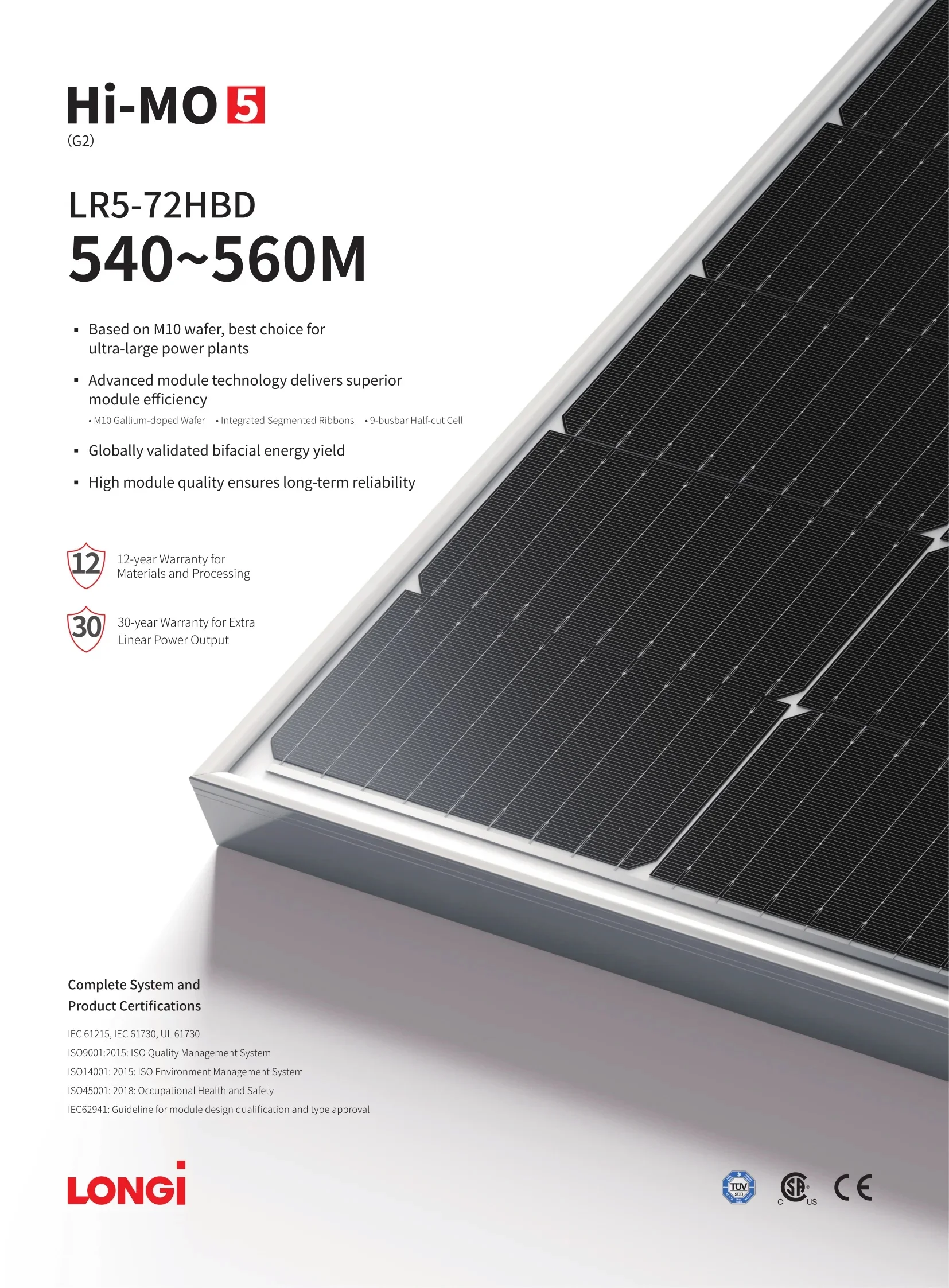 Commercial Grade Long Term Performance Hbc Ip68 Longi Hi-mo 5/6/7 Solar ...