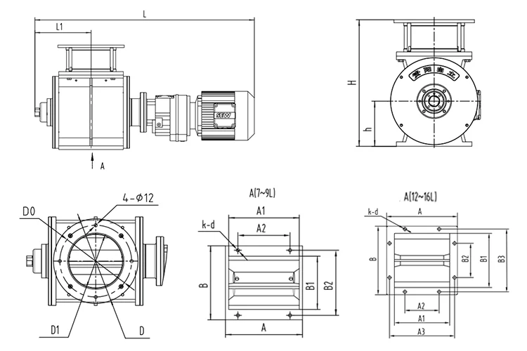 Rotary Airlock Valve Under Cyclone Used For Wheat Flour Production ...