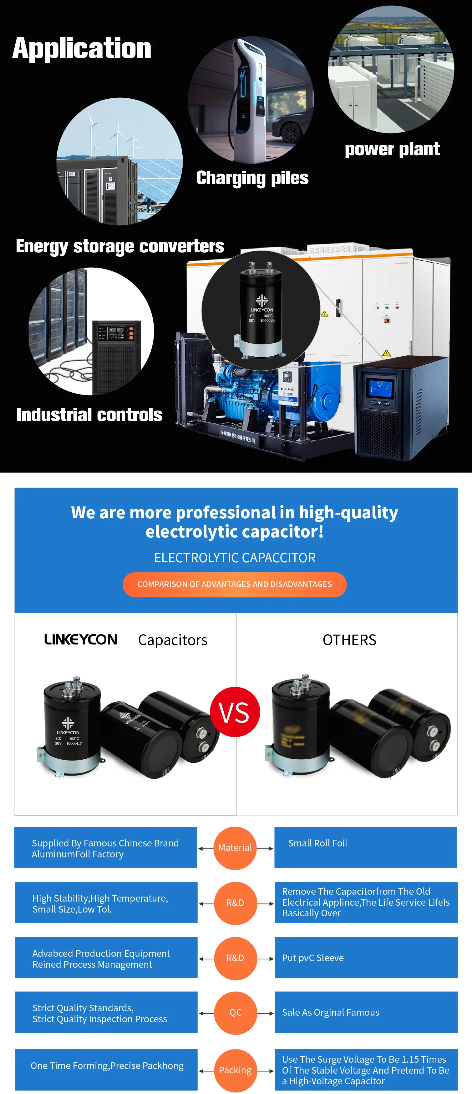 440v 5kvar Three Phase Power Capacitor For Ups System Super Capacitor ...