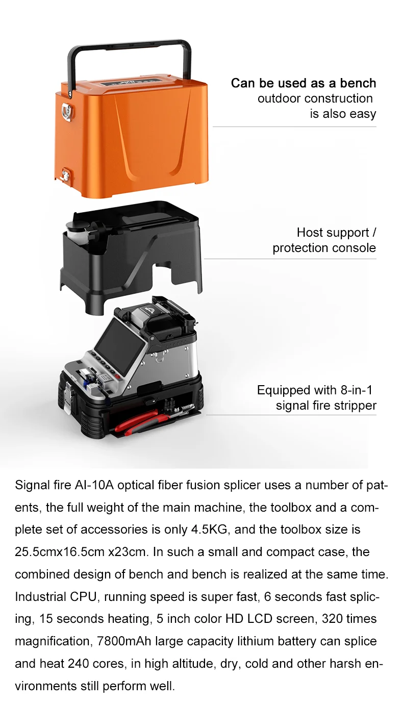Signalfire AI-10A Fusion Splicer - Efficient Fiber Optic Welding