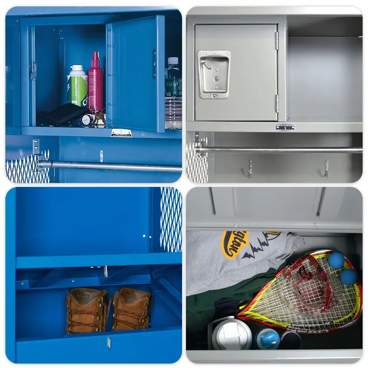 Durable Football Open Steel Sports Lockers for Schools