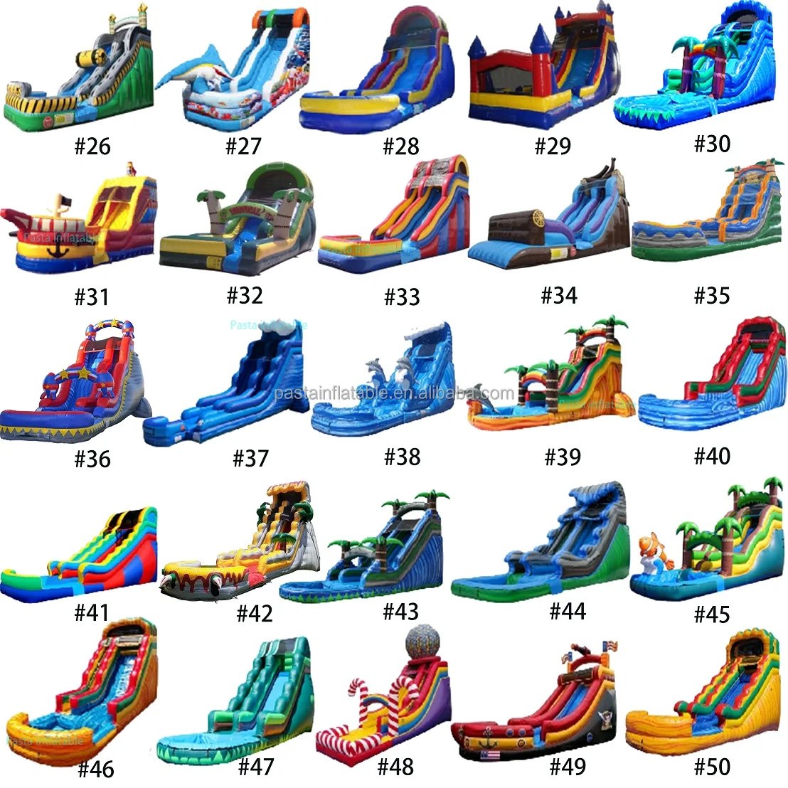 Factory Customized Kids Heavy Duty Waterslides Marble Double Lane ...