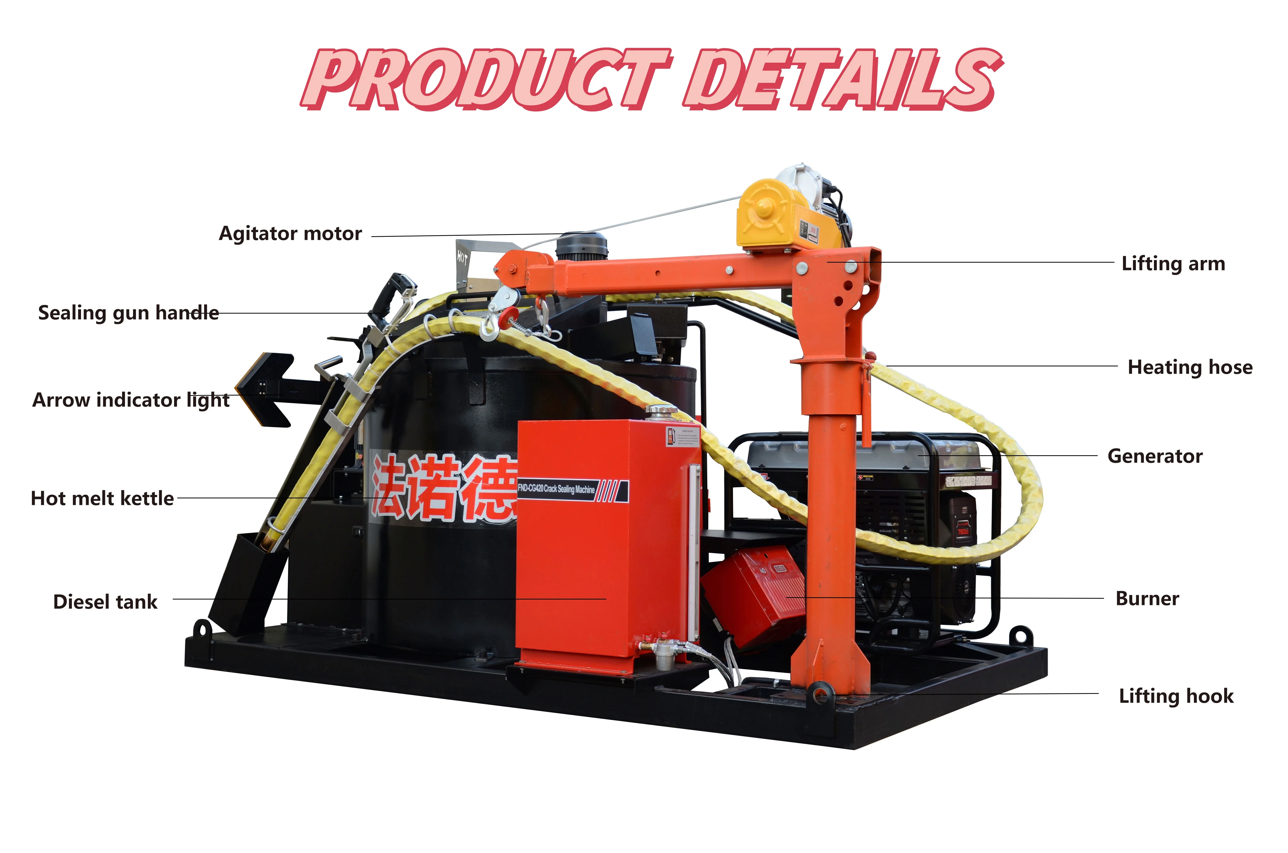 Driveway Crack Repair Fixing Machine Fnd-cg500 Asphalt Road Crack ...