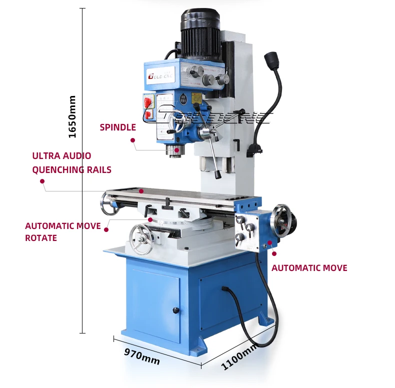 Zx50c Manual Mills Mini Universal Milling Machine Drilling And Milling ...
