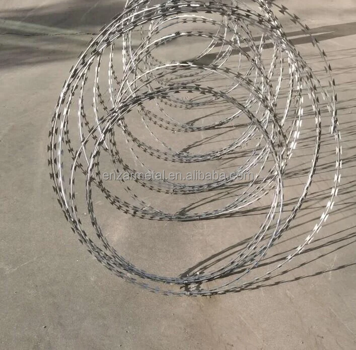 Galvanized Double Coil Concertina Razor Wires| Alibaba.com