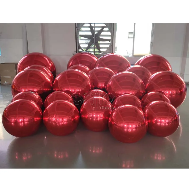 Modern Outdoor Decoration Floating Sphere Reflective Balloon Sparkling ...