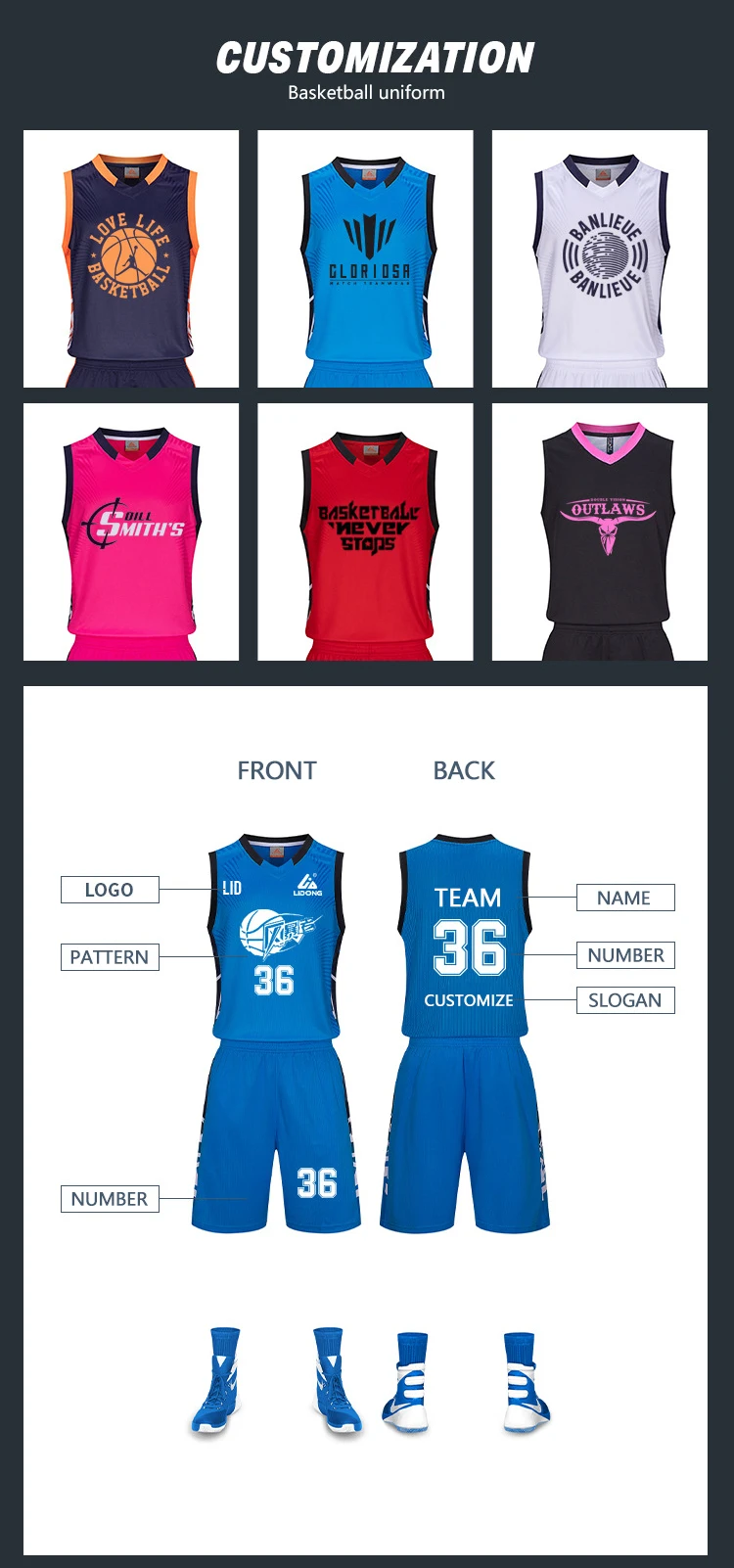 Unisex Basketball Practice Uniform Custom Basketball Jersey Uniform Set ...