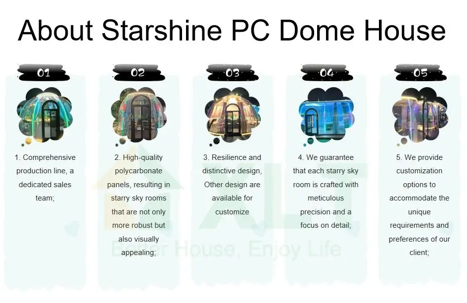 PC Dome House - Clear Resort Polycarbonate Bubble Tent