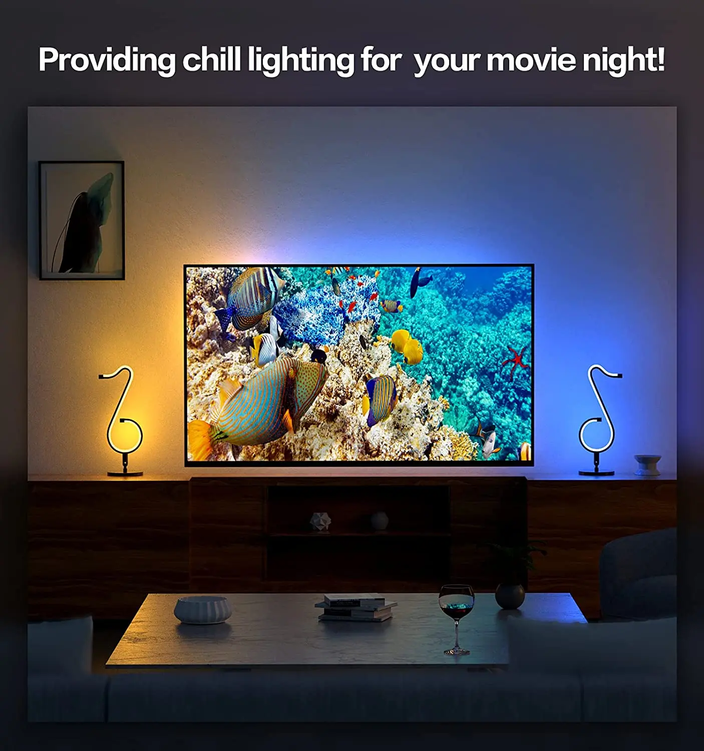 Music-Dimmable RGBIC Notes Light Lamp APP Control Tiktok Media ...