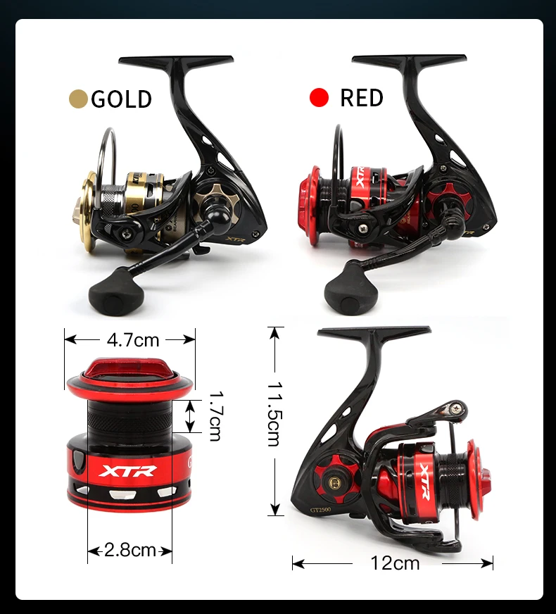 Alpha Fishing Spinning Reel - 7+1BB, 10KG Drag, 2500 Size
