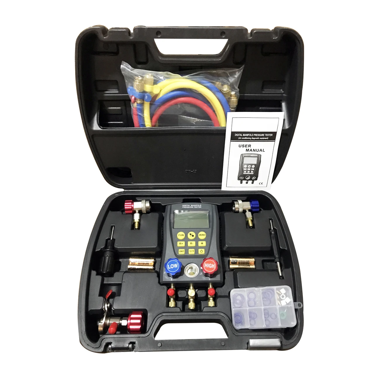 Digital Manifold Kit For Car Air Conditioning Digital Refrigerant ...