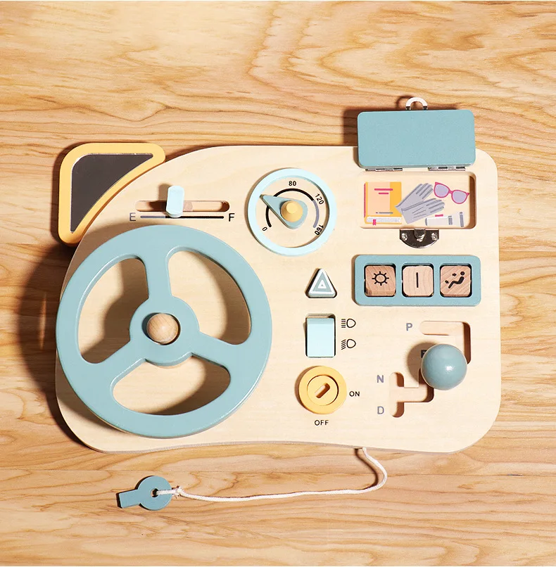 Educational Montessori Sensory Busyboard Early Learning Driving Toy ...