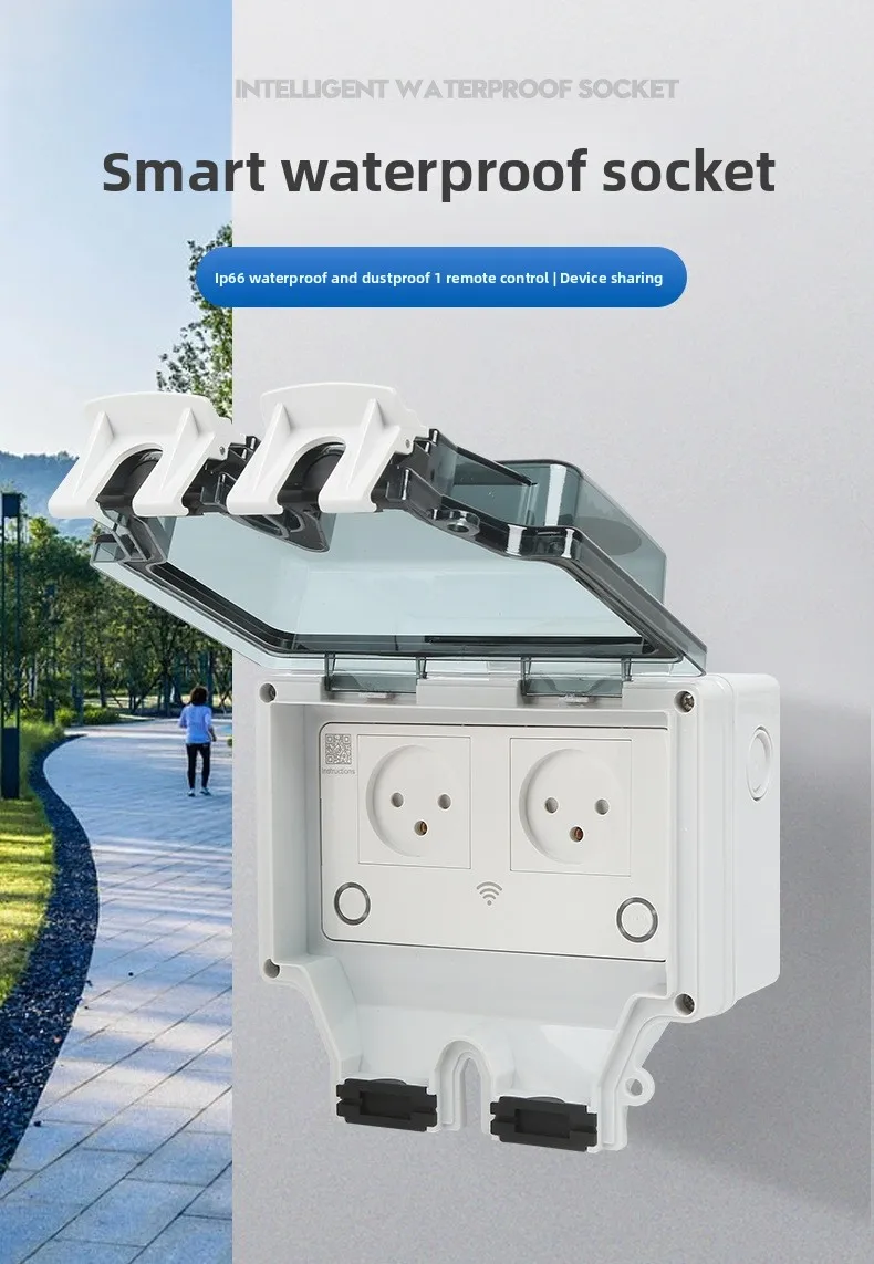 WIFI Smart Socket Outdoor IP66 Waterproof Socket Tuya WiFi Socket ...