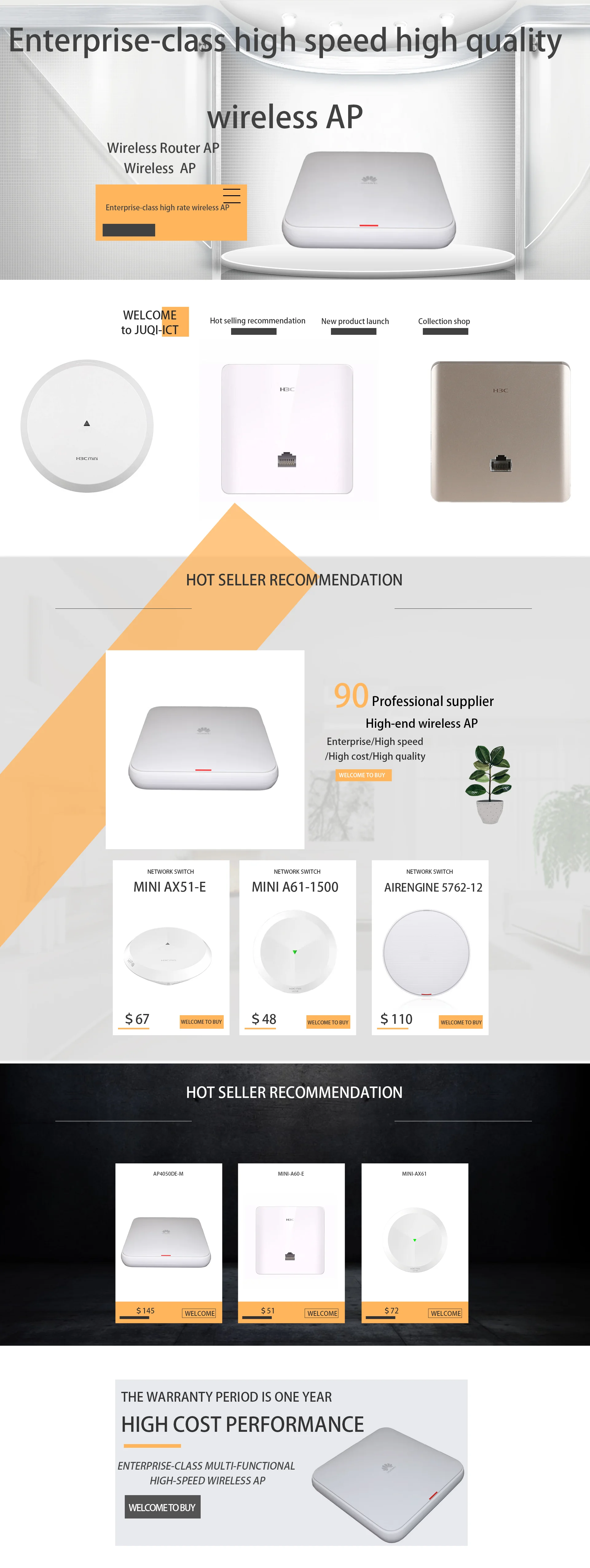H3c Indoor Dual-band Gigabit Ceiling Wireless Ap Ewp-wa5320-c-fit - Buy Enterprise Wireless Ap ...