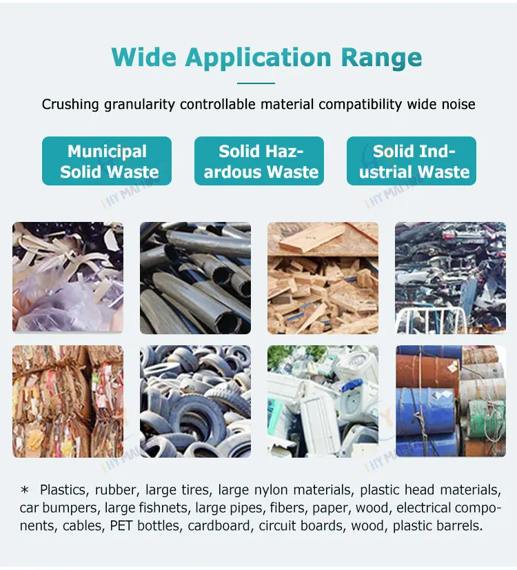 Double Shaft Garbage Recycling Cutting Timber Cardboard Big Machine ...