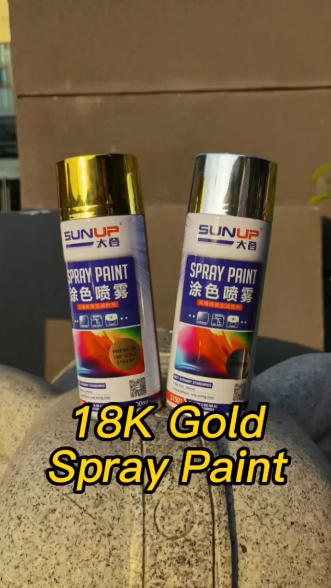 Groothandel Acryl Aerosol Gold Spray Verf 18k Auto Graffiti Metallic ...