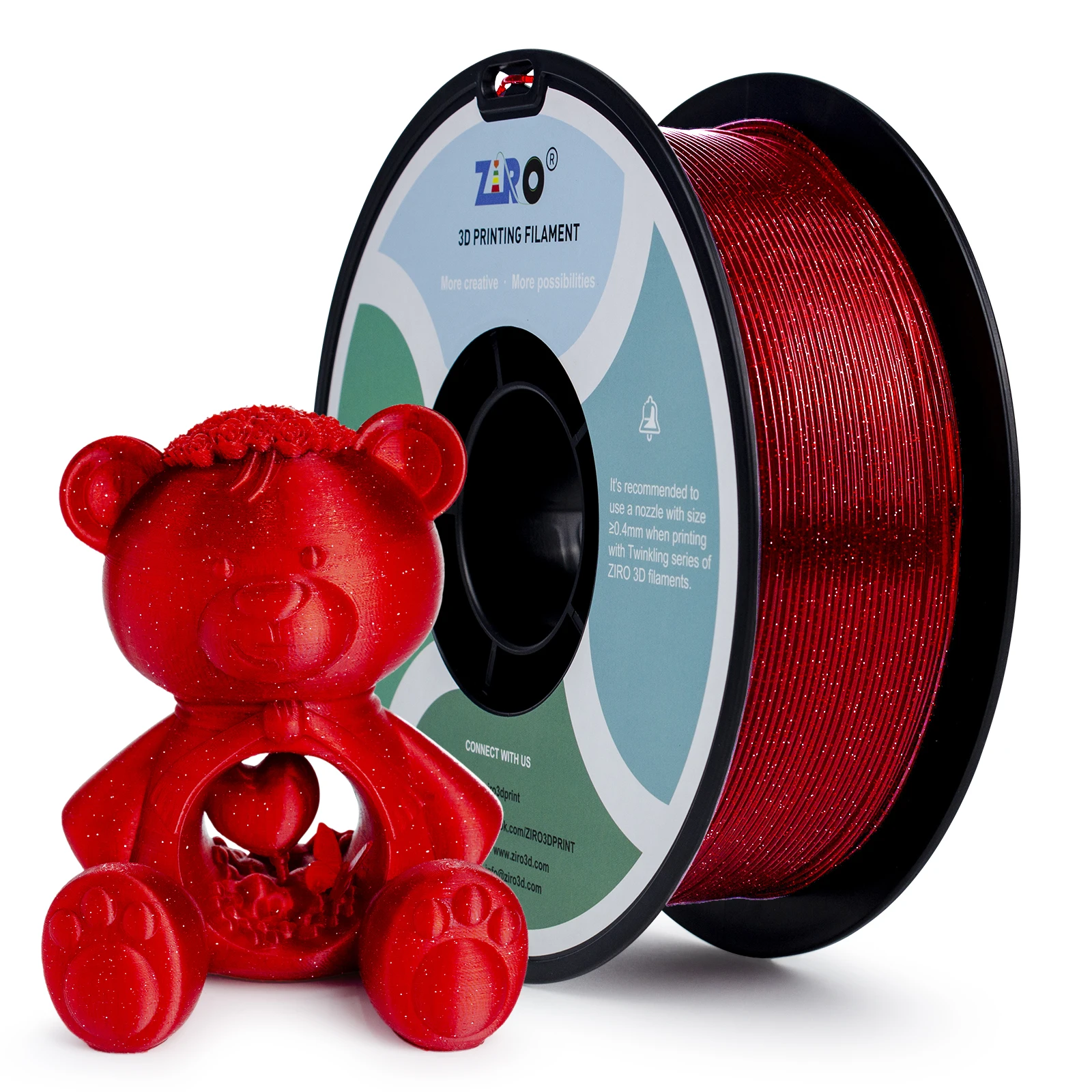 ZIRO 3D Printing Filament Gradient Diamond Lron Sparkle PLA 3D Printer ...