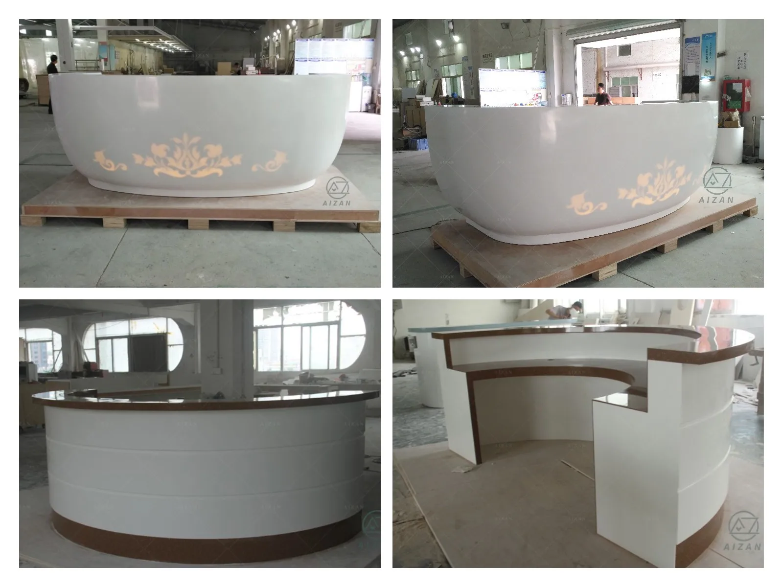 Contemporary bar Furniture Solid Surface Round Restaurant bar Counter ...