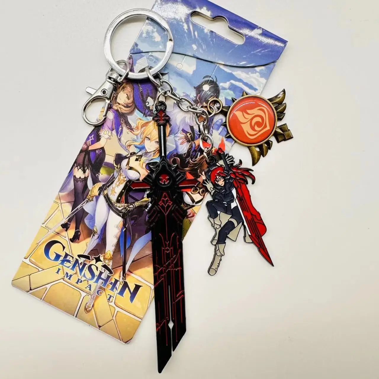 22 Design Mini Sword Model Metal Keychain In Blister Card Packaging For ...