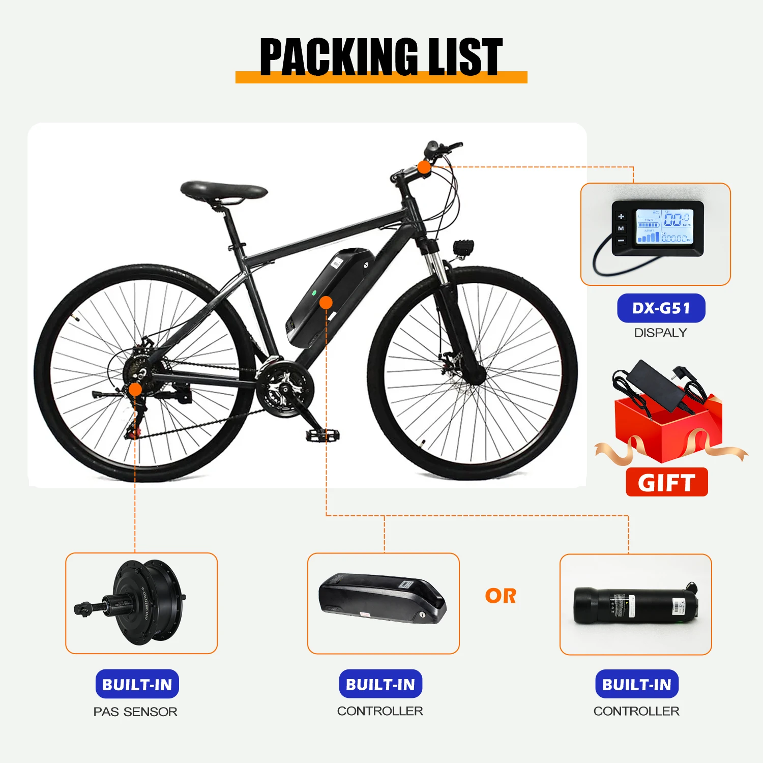Greenpedel 2024 New Design Integrated Electric Bike Conversion Kit 250w ...