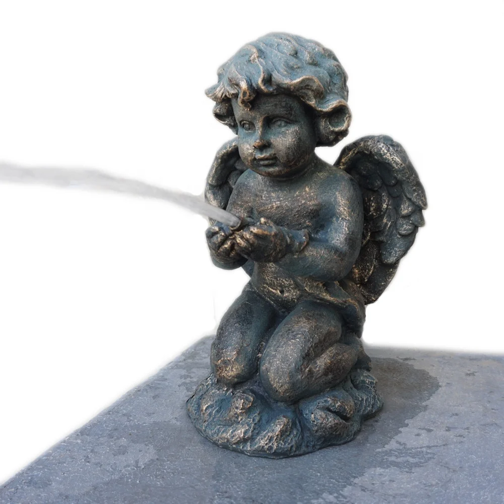 Pond Spitter Resin Angel Sculpture Pool Landscaping Garden Ornament ...