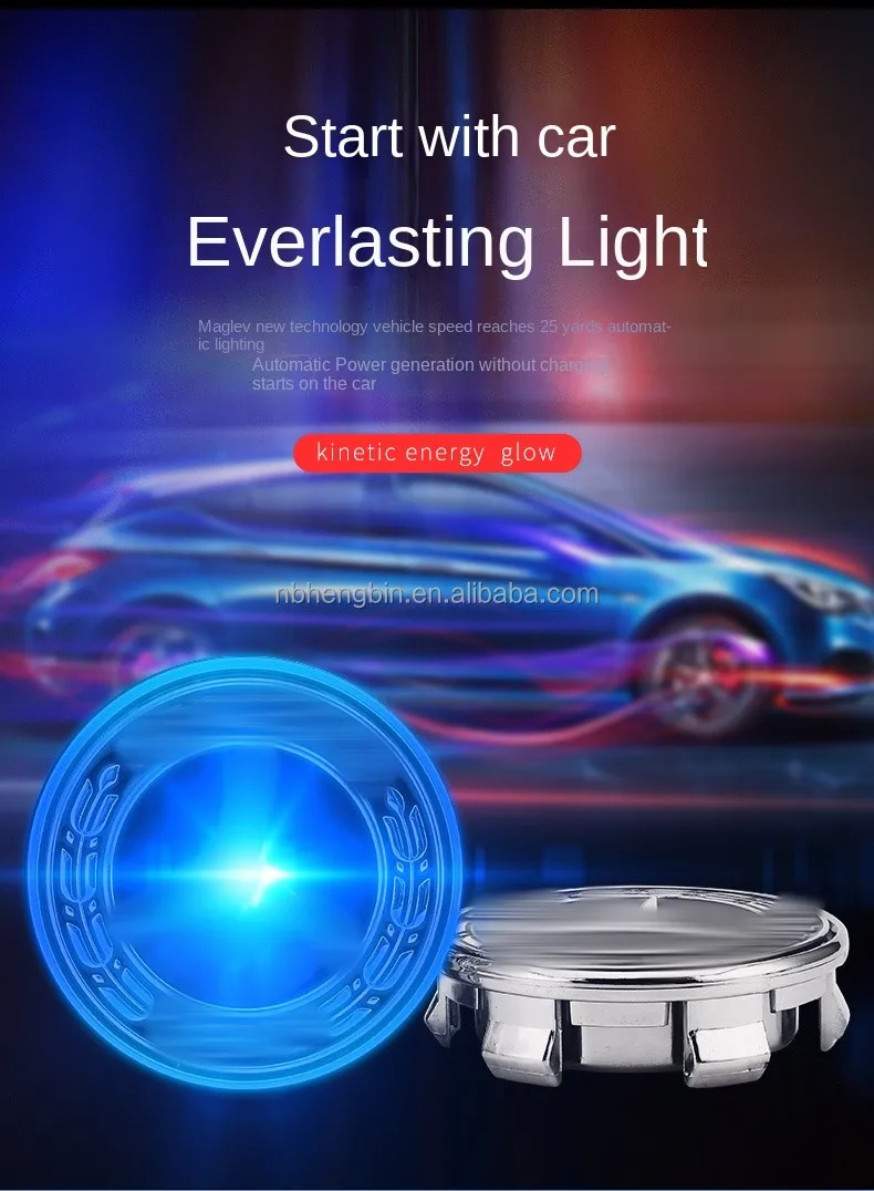 Car Wheel Logo Light Hub Center Caps Cover Modificat LED Illuminated ...