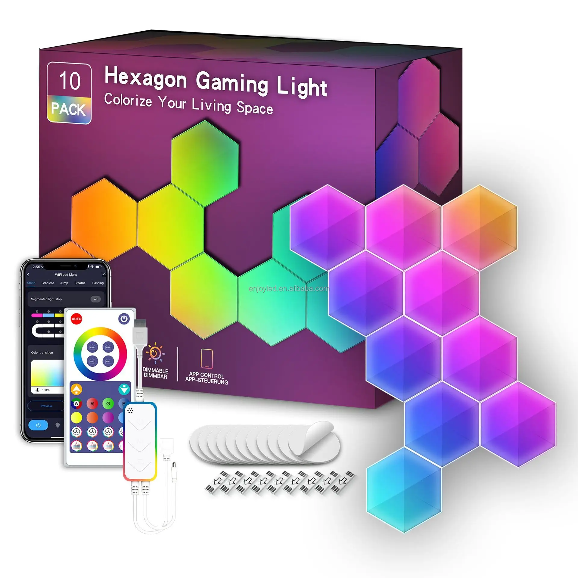 Mobile Phone App Smart Creative Smart Hexagon Geometry Splicing Hex ...