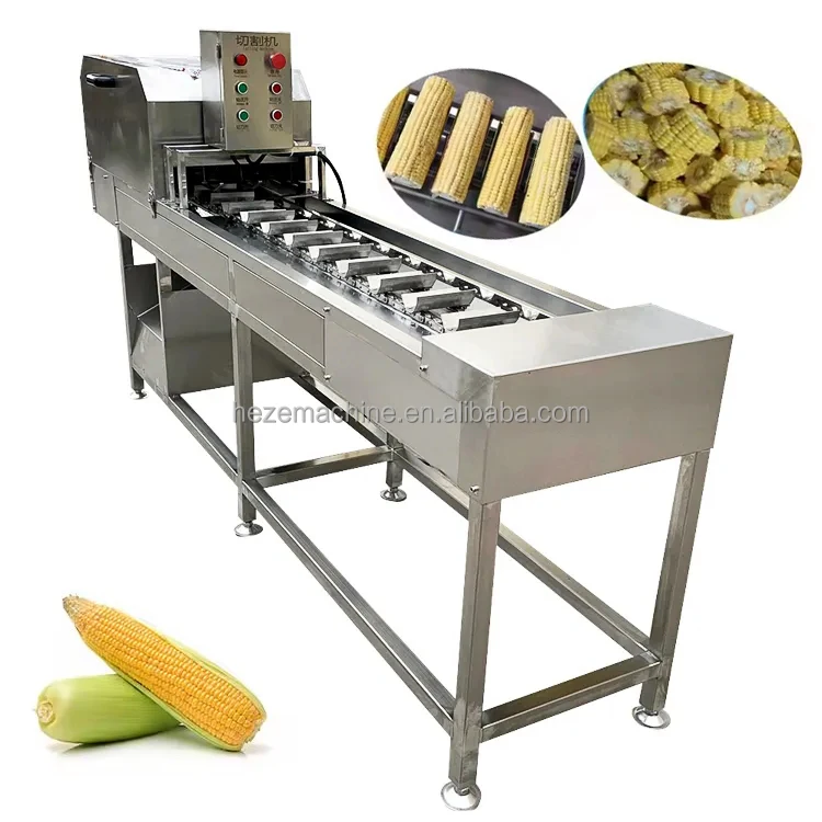 Automatic Fresh Corn Head and Tail Cutting Machine Corn Top Removing Machinery Sweet Corn Cutter ...