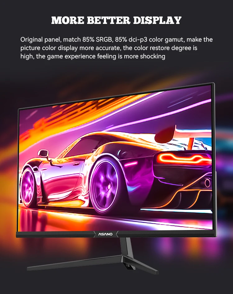 Frameless 4k Curved Gaming Monitor Ips Panel 165hz 1920*1080 24 22 27 ...