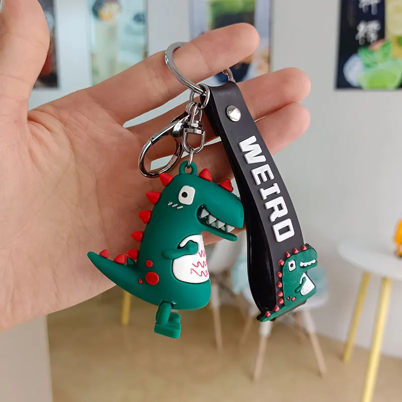 3d Pvc Cute Cartoon Dragon Dinosaur Keychain - Buy Dinosaur Keychain ...