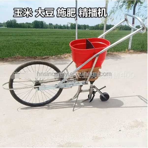 Hand Push Multi-functional Double Bin Driving Shaft Seeder Point Seeder Precision Seeder ...