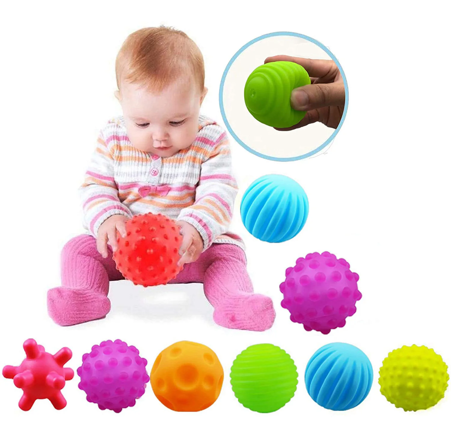 Sensory Ball Multi-textured Colorful Massage Stress Relief Water Bath ...