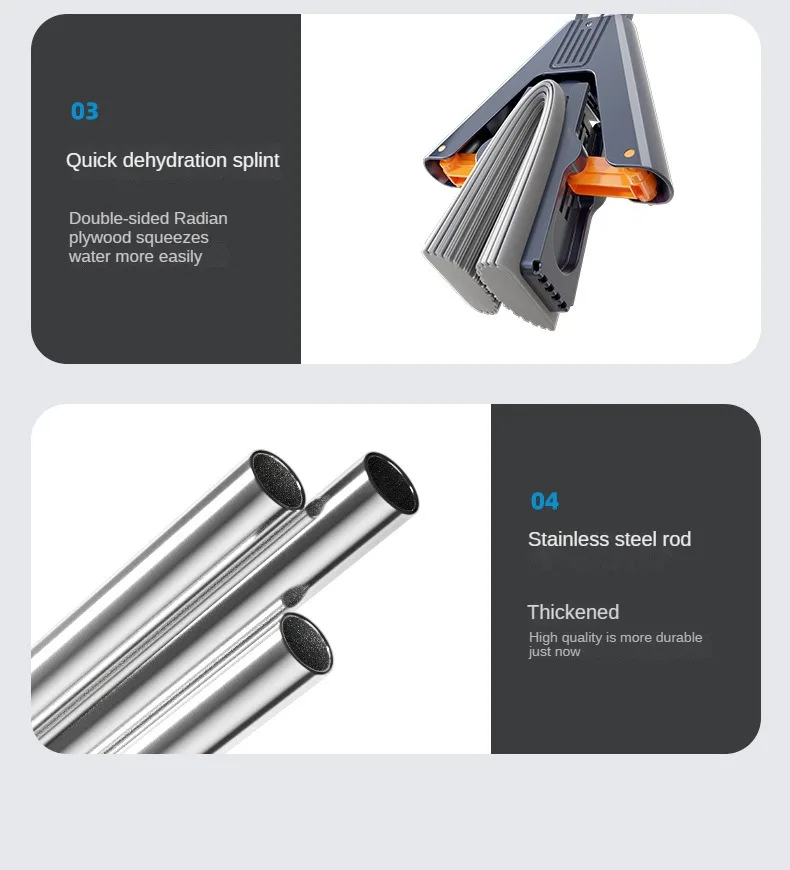 Wholesale Self-Wringing Floor Cleaning Mop - PVA Sponge Head