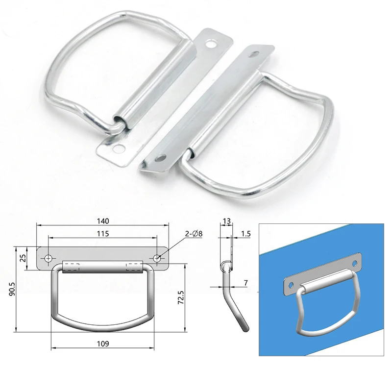 Shutter Door Accessories Shutter Door Handle Simple Bow Hollow Iron ...