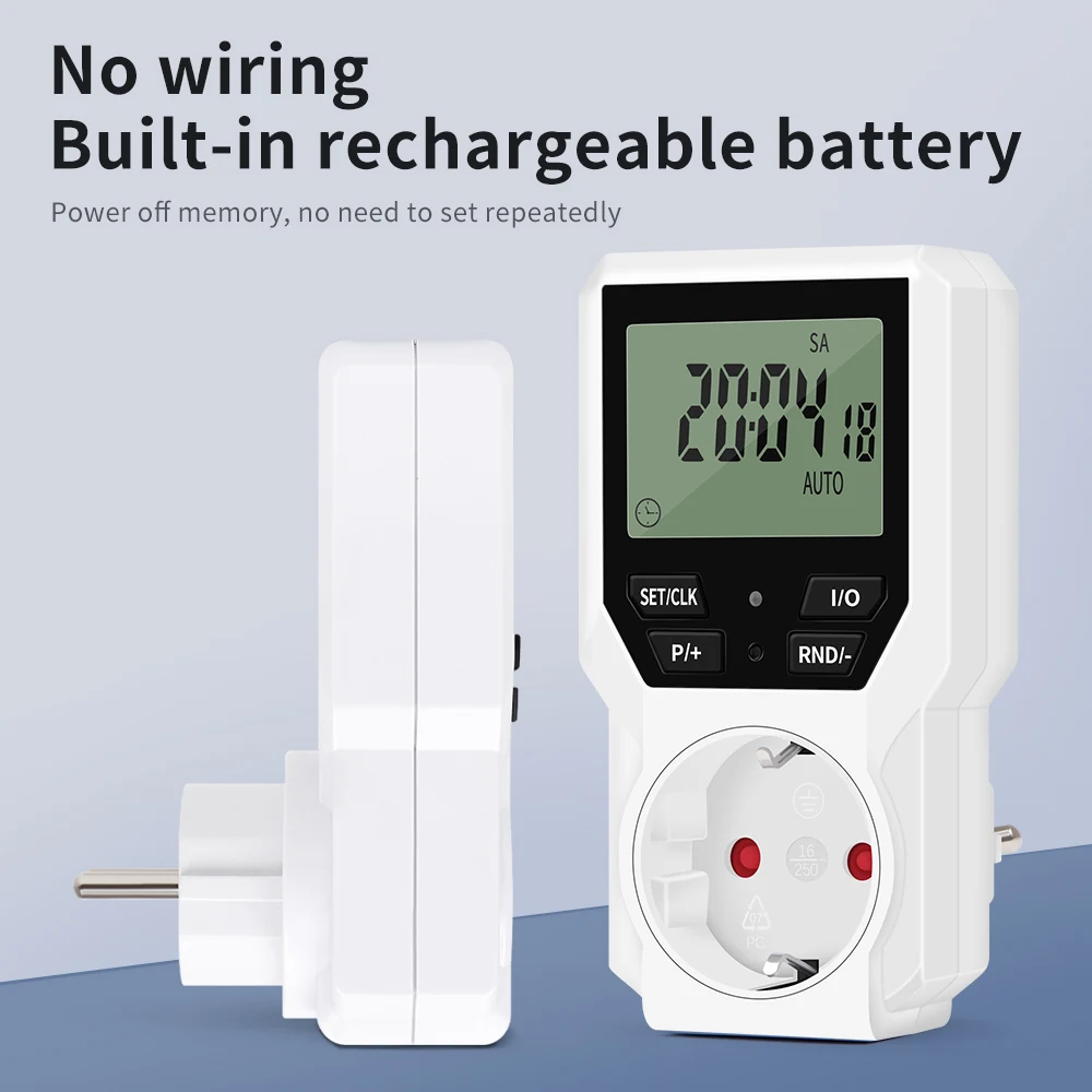 Digital Smart Timer Socket 16a Timer Eu Plug Power Control Device With ...