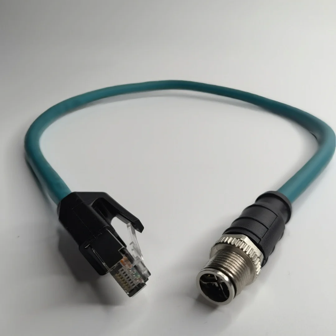 Custom M12 Connector a X D Coded 4 8 Pin RJ45 Profinet EtherCAT ...