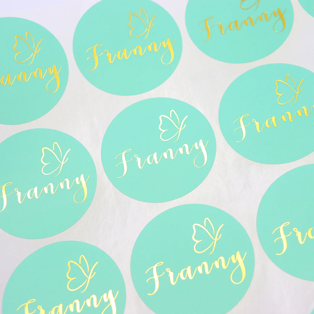 Customized Transparent Logo Label Self-adhesive Gold Foil Water-proof ...