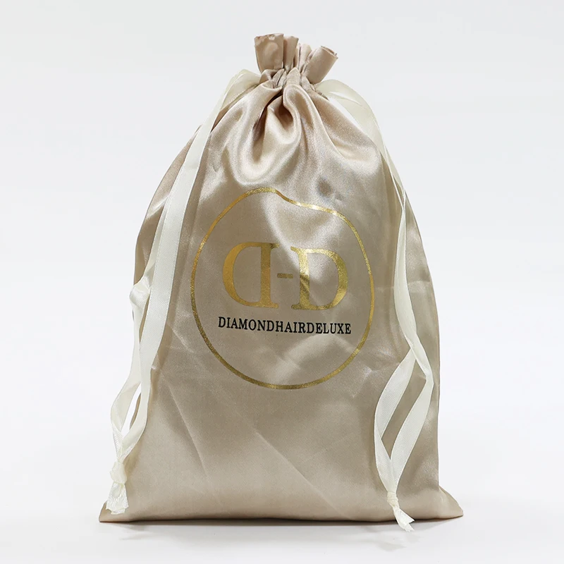 Logo Printed Custom Satin Drawstring Bags Wholesale Drawstring Pouches ...