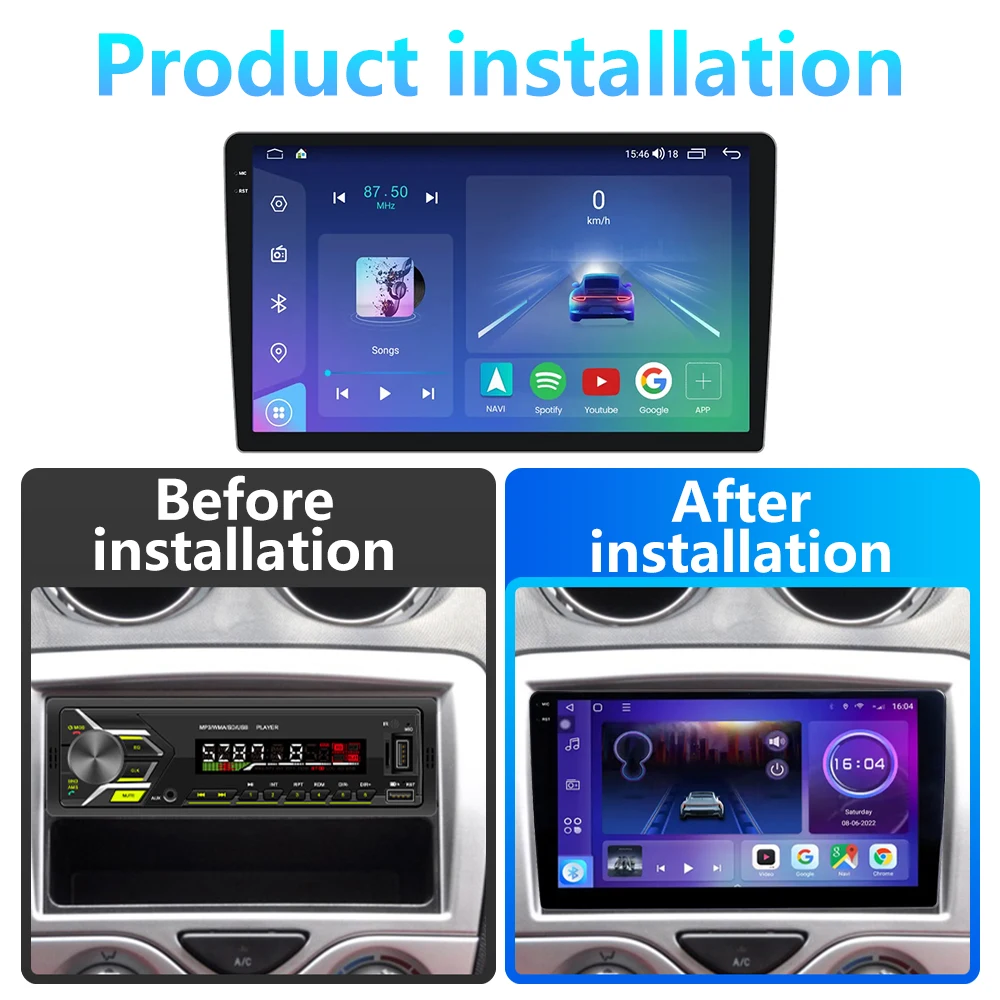 TS10 Android Car Radio - 9 Inch 2K GPS Navigation Stereo