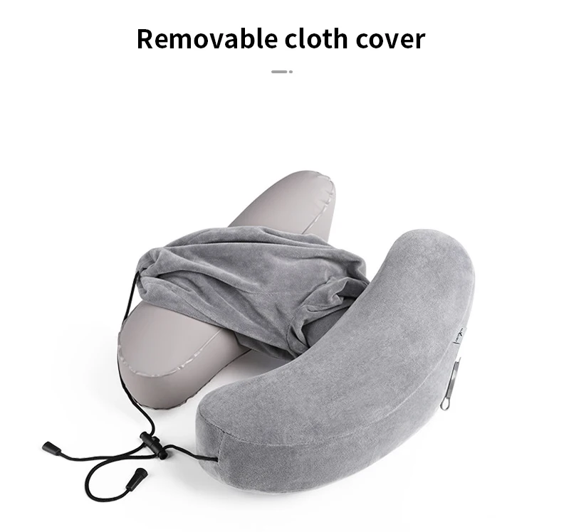 Travel U-shaped Inflatable Pillow Outdoor Car Long Distance Plane Nap ...